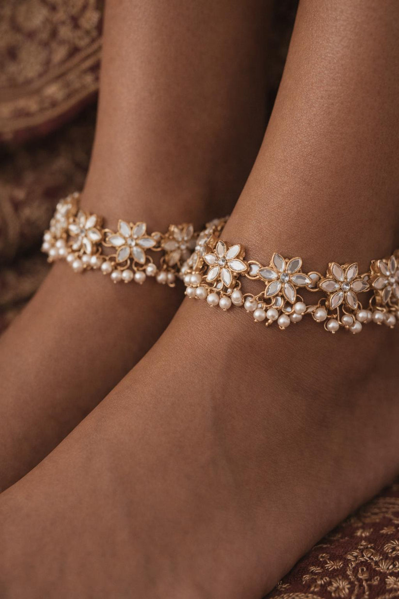 Golden Traditional Payal – Ayah's Creations